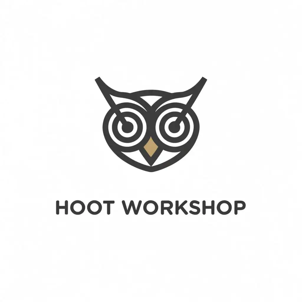 LOGO Design For Hoot Workshop Minimalistic Owls Head Symbol for ...