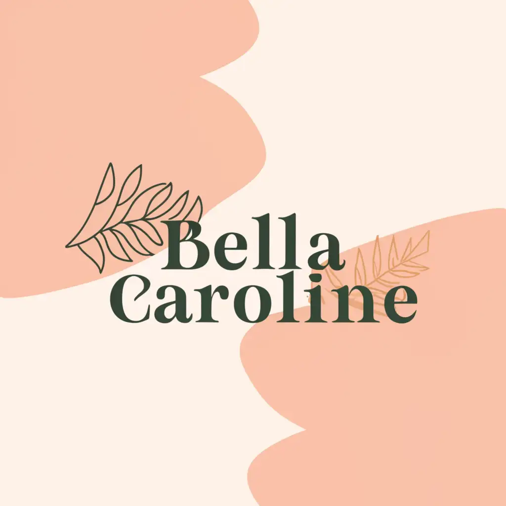 LOGO Design For Bella Caroline Minimalist Pastel Colors with Elegant ...