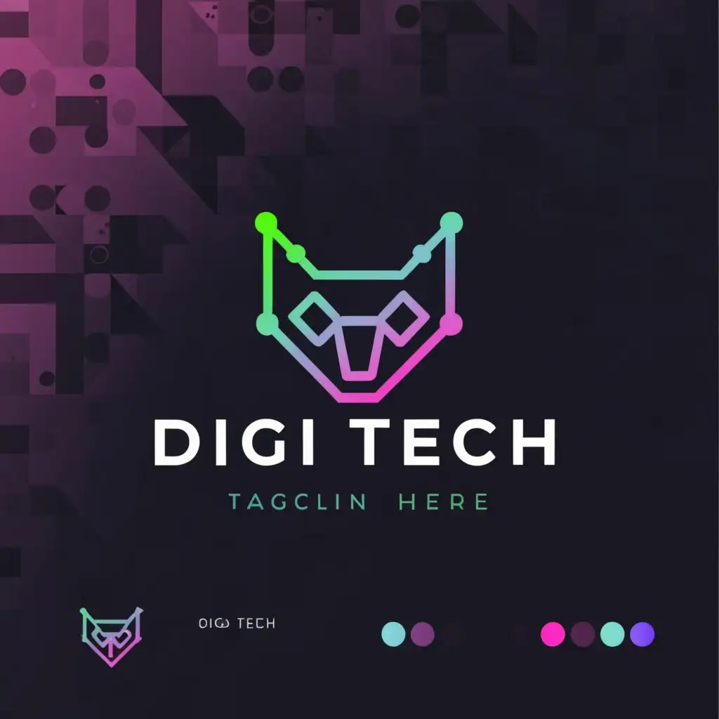 LOGO Design for Digi Tech Innovative Panda or Shepherd Symbol on Clear ...