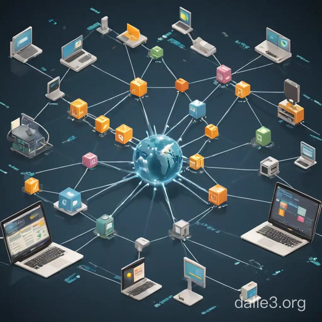 Exploring Different Types of Network Operating Systems | Dalle3 AI