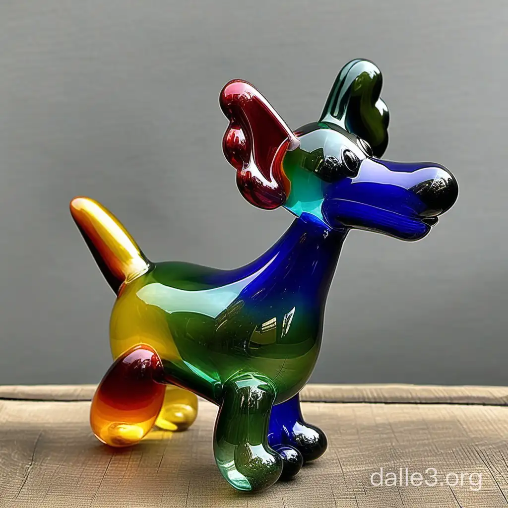 Colorful Blown Glass Balloon Animal Sculptures | Dalle3 AI