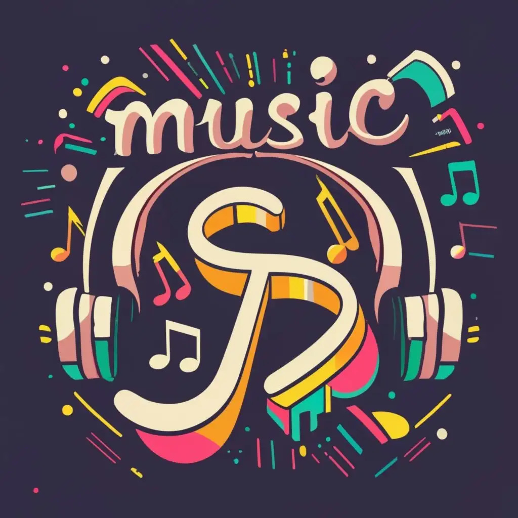 LOGO Design For Music Tube Vibrant DJ Light and Guitar Fusion with ...