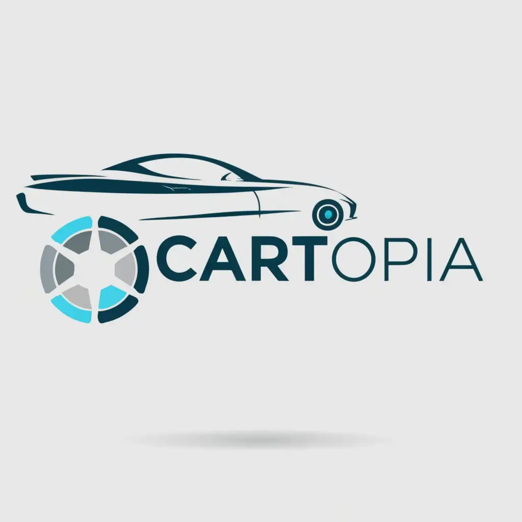 LOGO Design for Cartopia Minimalistic Blue Text Logo for Car Dealership ...