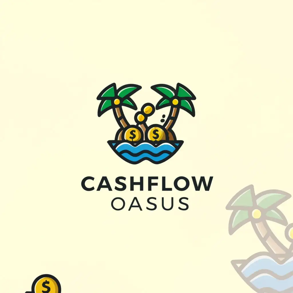 LOGO Design For Cashflow Oasis Money Oasis Symbol for Finance Industry ...
