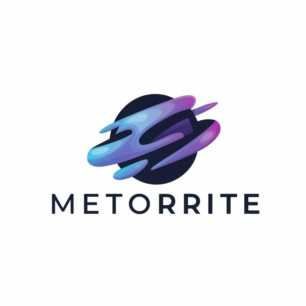 LOGO Design For Meteorite Minimalistic Blue and Purple Meteorite Symbol ...