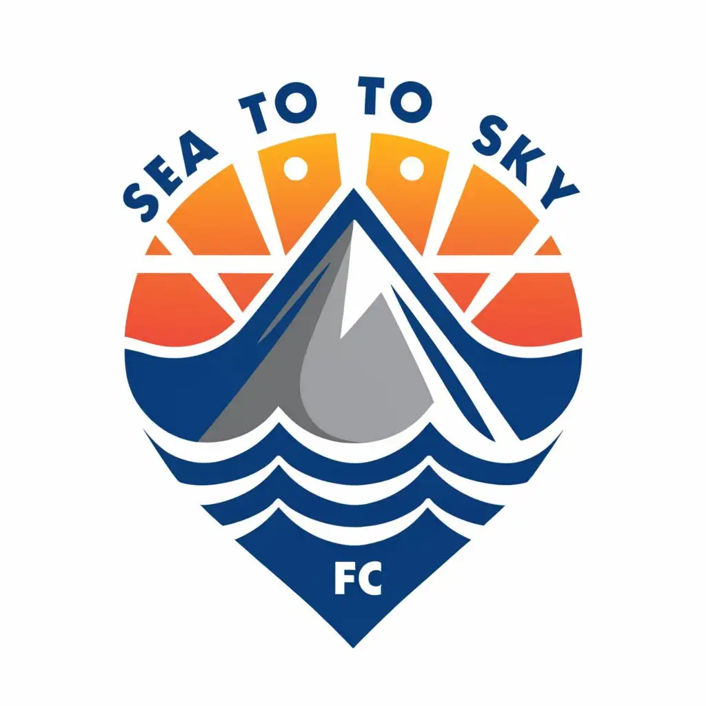 LOGO Design for Sea To Sky FC Minimalistic Atwell Peak and Sun with ...