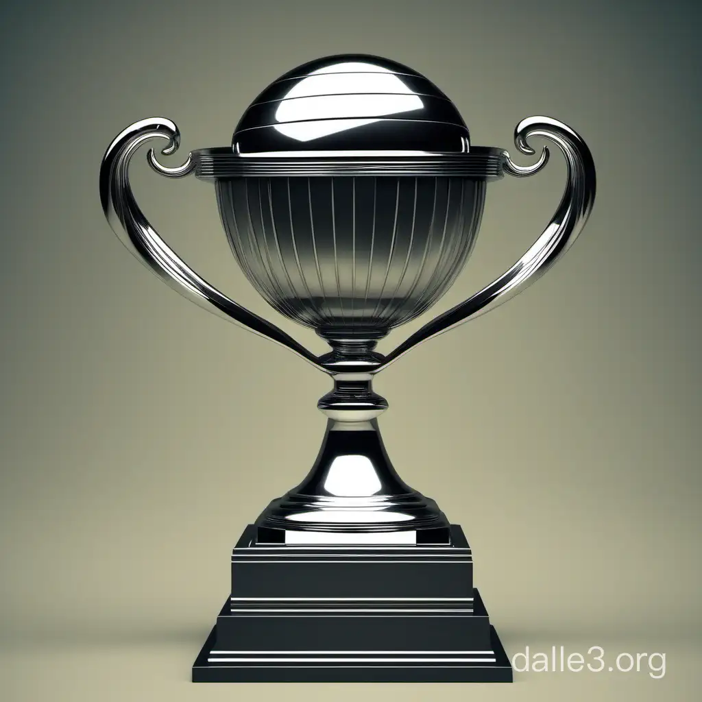 Saturn Shaped Cup Trophy for Unique Recognition and Achievement | Dalle3 AI