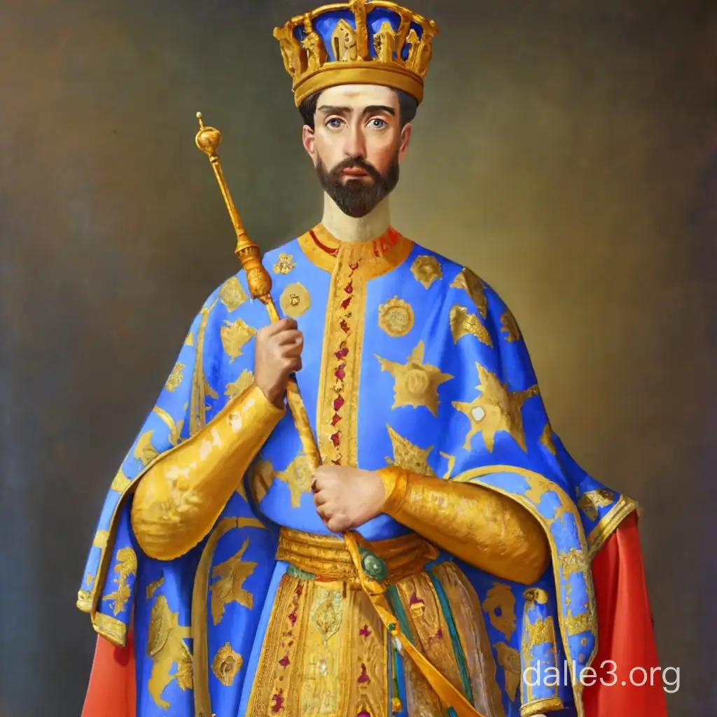 Byzantine Emperor in 19thCentury Uniform Historical Fusion Royalty Art ...