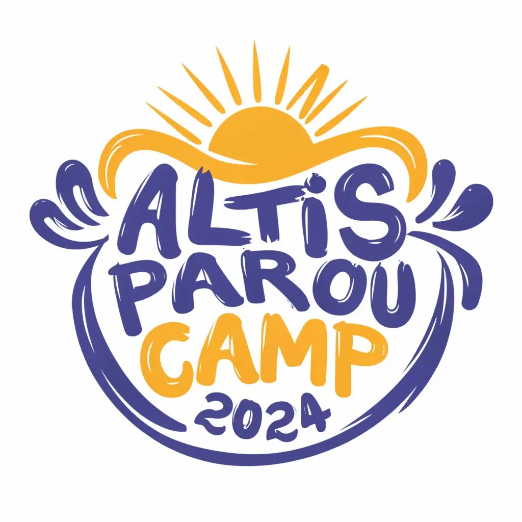LOGO Design For Altis Parou Summer Camp Playful Yellow and Purple ...