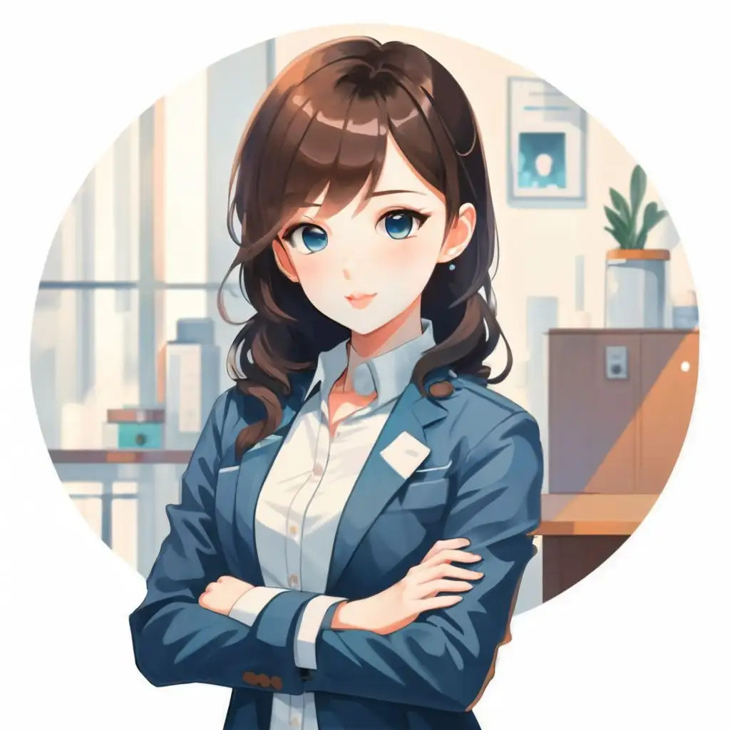 Sophisticated and Friendly Anime Business Woman in her Twenties | Dalle3 AI