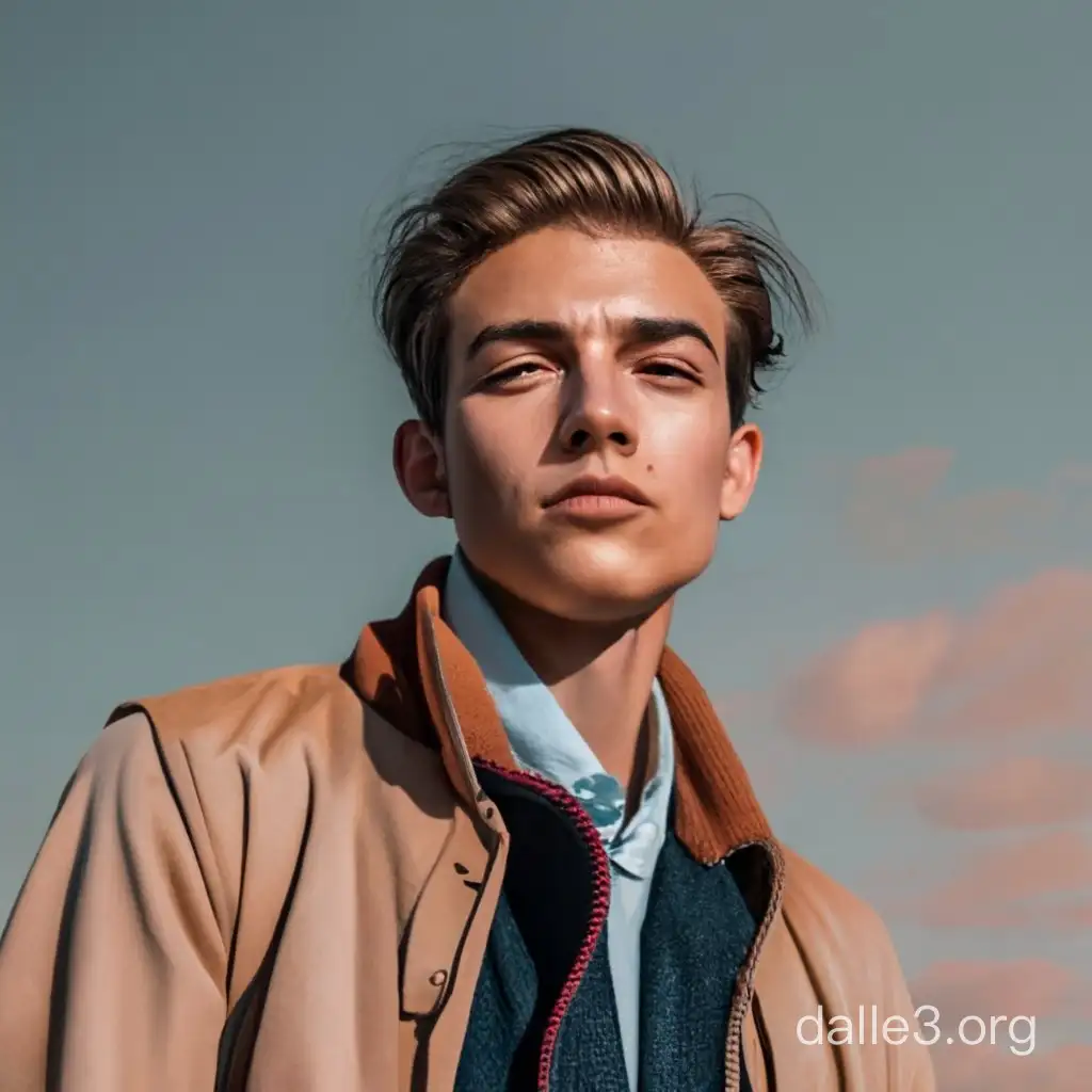 Expression of Desolation Portrait of a Brooding Young Man | Dalle3 AI