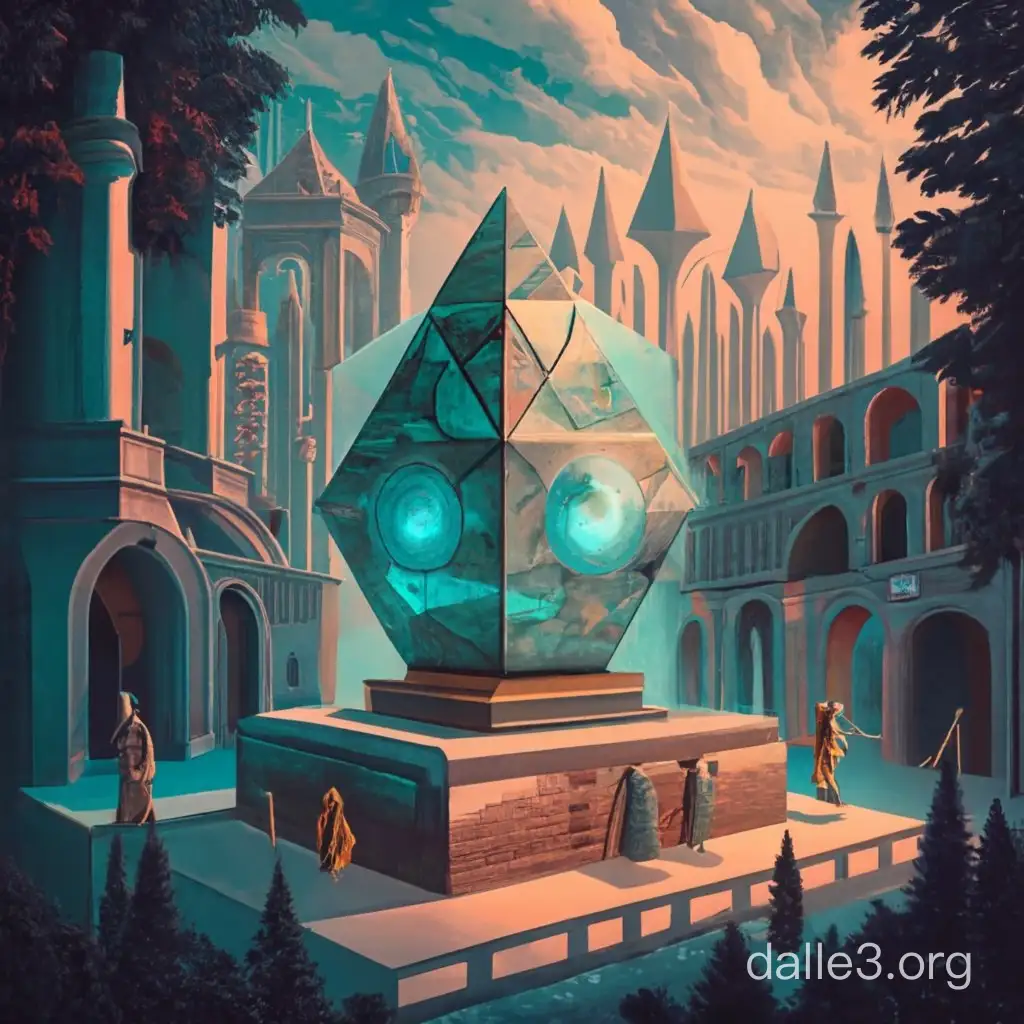 Enigmatic Ruby Stone Time Mechanism in Labyrinths Central Square ...