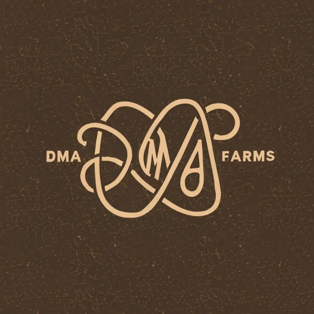 LOGO Design For DMA Farms Stylish DMA Emblem on a Clear Background | AI ...