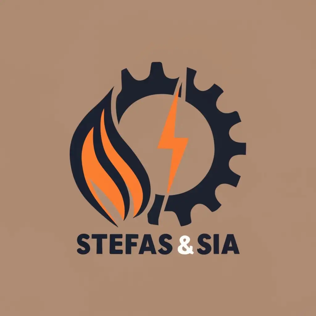 LOGO Design For Stefas SIA EE Dynamic Gear Flames and Electricity in ...