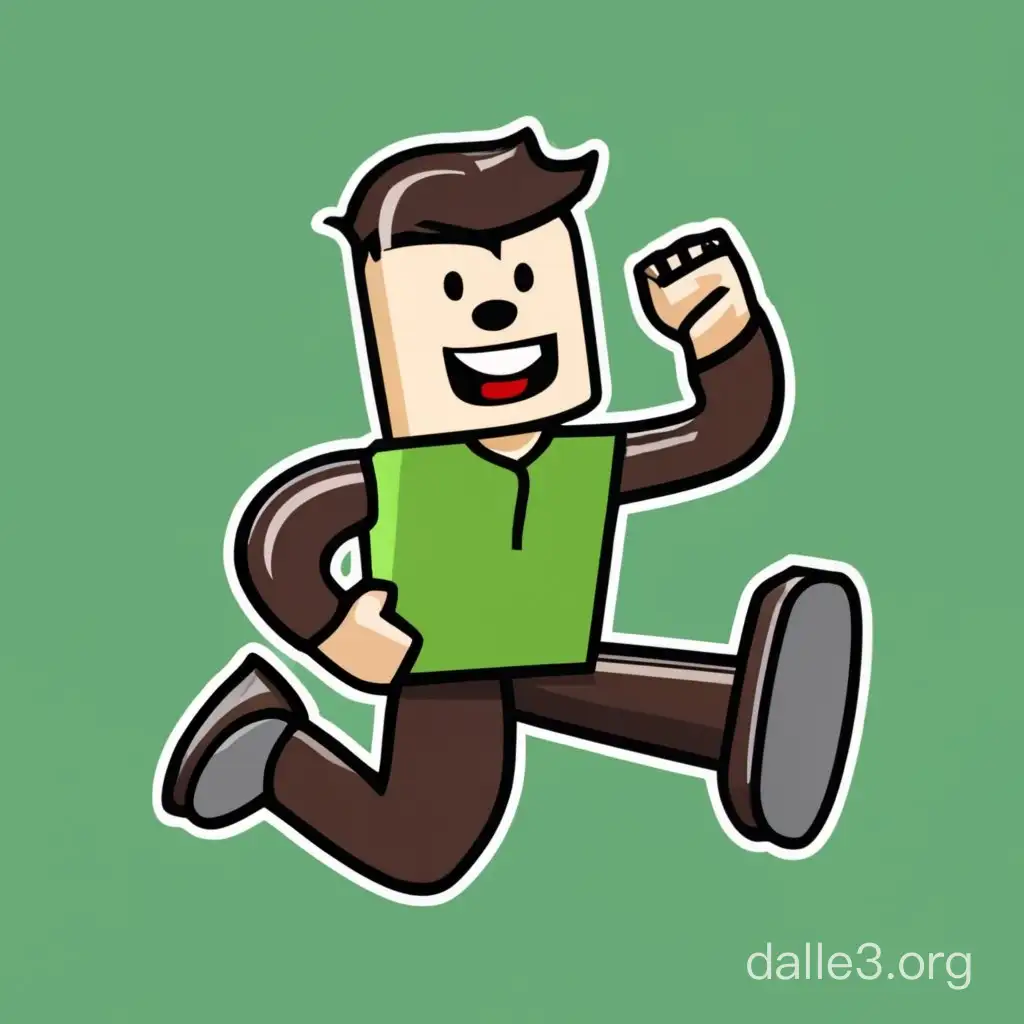 Dynamic Roblox Game Avatar Robby Always Jumping Adventure | Dalle3 AI
