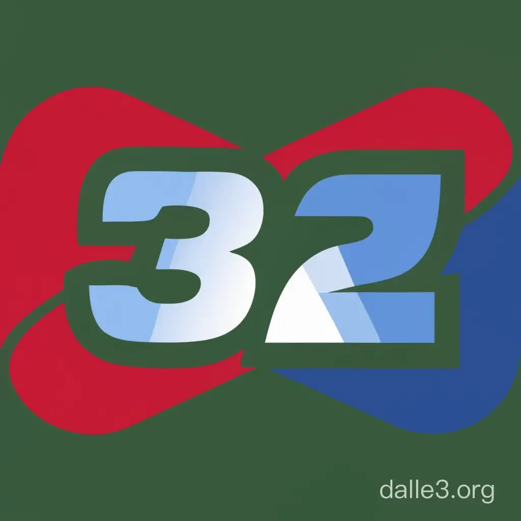 Vibrant Red and Blue Logo with Albertu 32 Inscription for a Dynamic ...