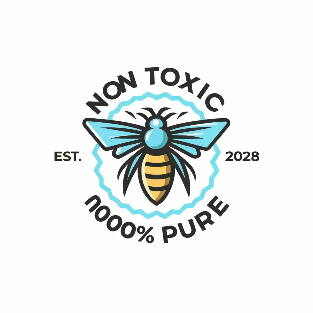 LOGO Design for Non Toxic 100 Pure Bee Symbol on Moderate Clear ...