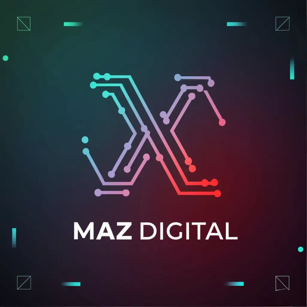 LOGO Design For Maz Digital Sleek Typography with Dynamic Marketing ...