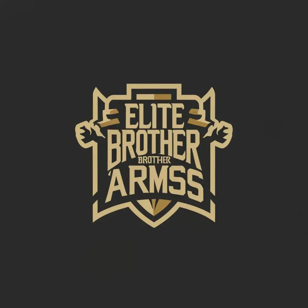 LOGO Design for Elite Brother Arms Stylized Arms Emblem on Clean ...