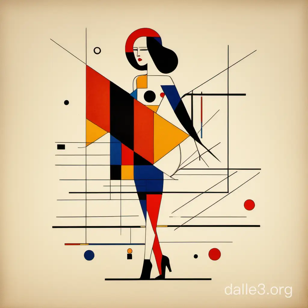 Abstract Colorful PinUp Drawing Inspired by Kandinsky and Malevich ...