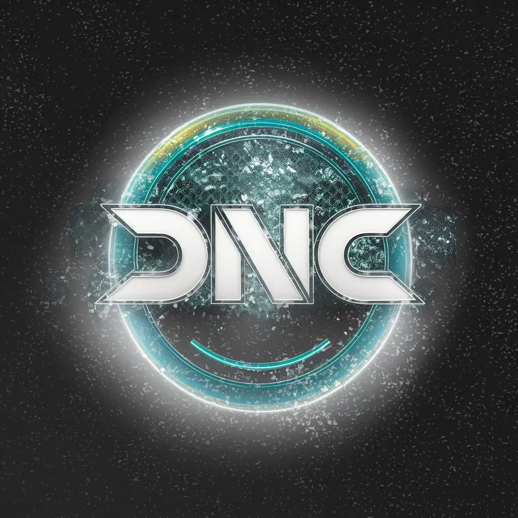 LOGO Design For DNC Luxurious Crown Style with Yellow and Turquoise Typography | AI LOGO Generator