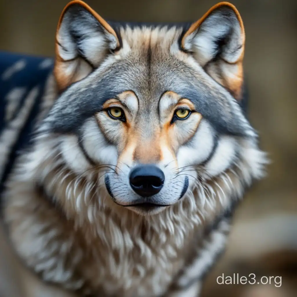 Asian Wolf with Narrow HighQuality Gaze | Dalle3 AI