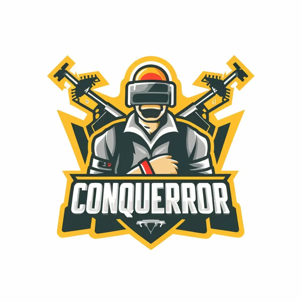 LOGO Design For Conqueror Dynamic PUBGInspired Emblem with Airplane and ...