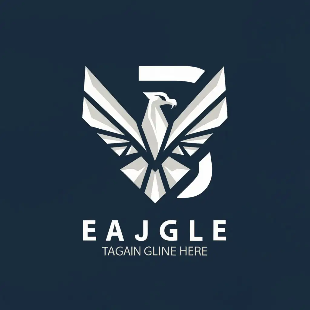 LOGO Design For Eagle Construction Bold Text with Majestic Eagle Symbol ...