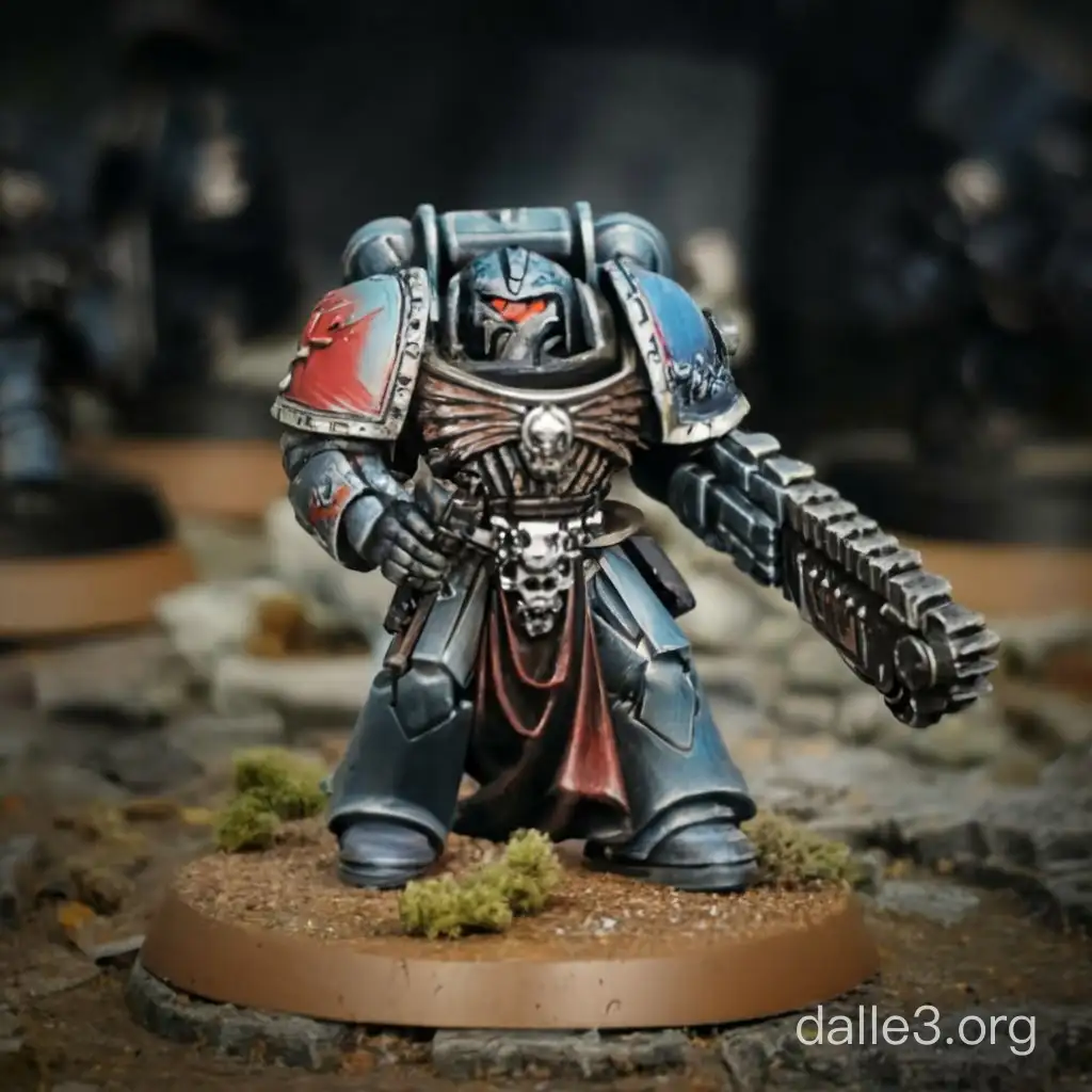 Sinister Raven Guard Terminator Miniature in Dark Setting | Dalle3 AI