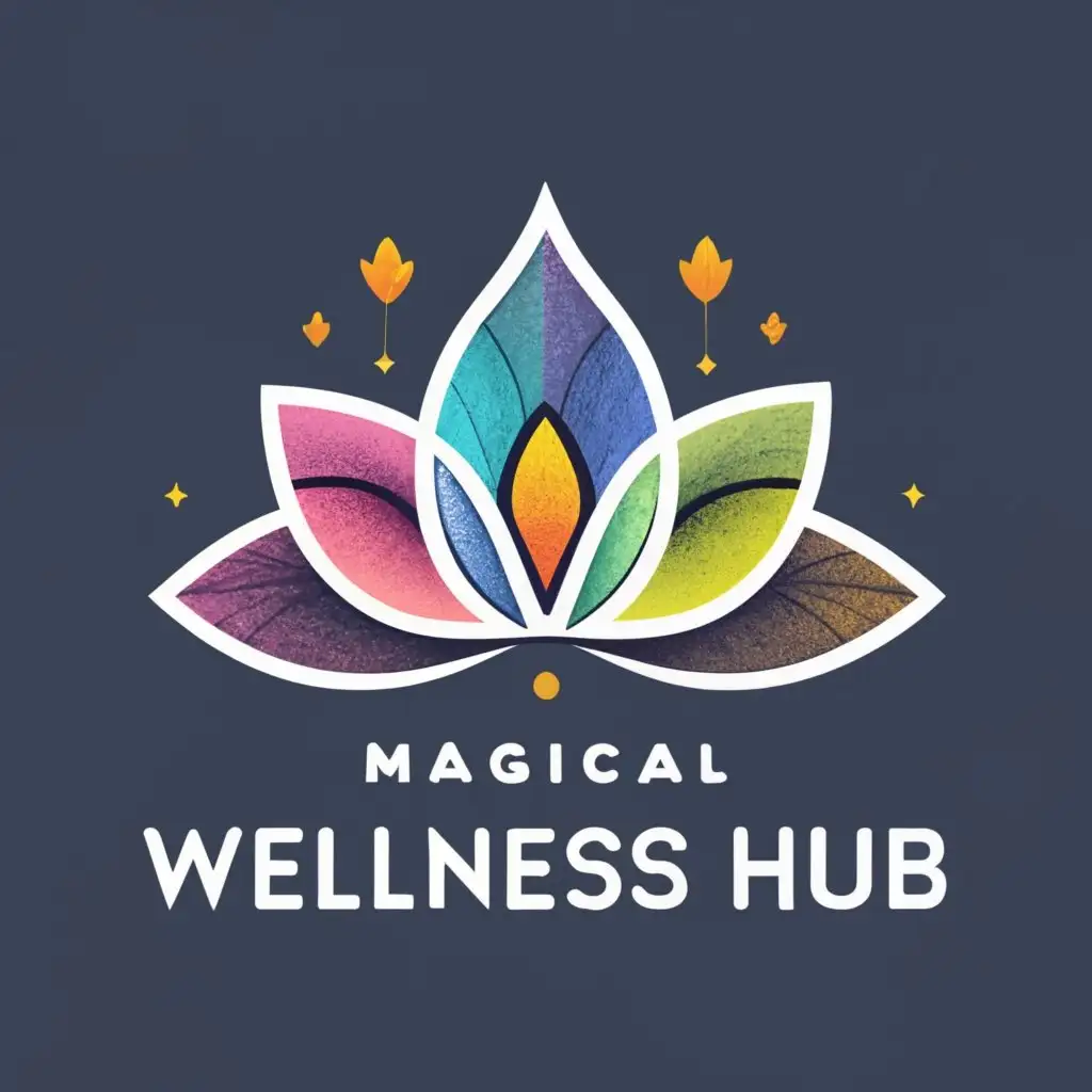 LOGO Design for Magical Wellness HUB Tranquil Lotus Blossom with ...