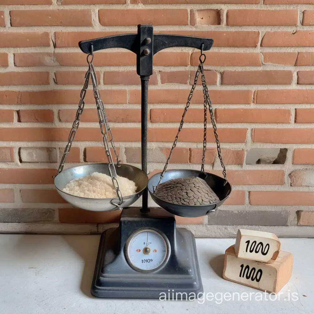 Iron and Fluff Scales Symbolizing the Spectrum of Weight | AI Image ...