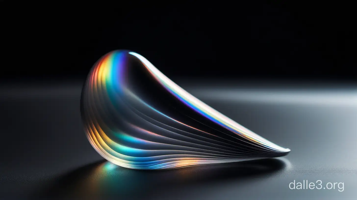 Ethereal Holographic Glass Art Minimalist Forms with Rainbow ...