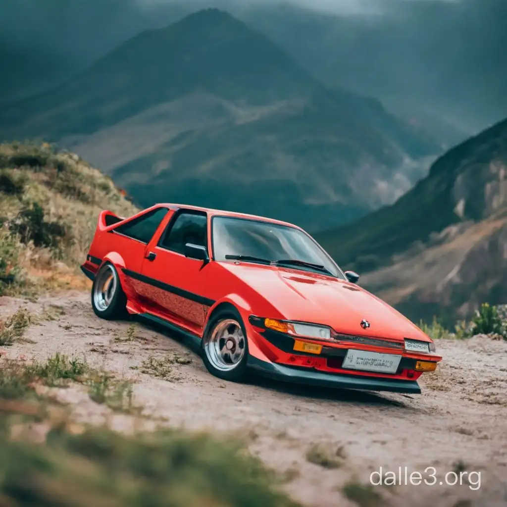 Classic AE86 Drift Car in Action Iconic Racing Experience | Dalle3 AI
