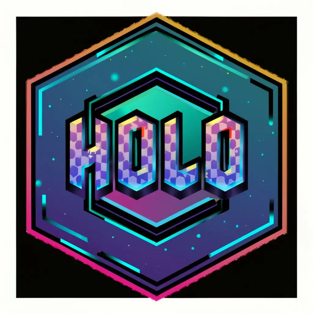LOGO Design For HOLO Entertainment Dynamic Octagonal Symbol with Bold ...