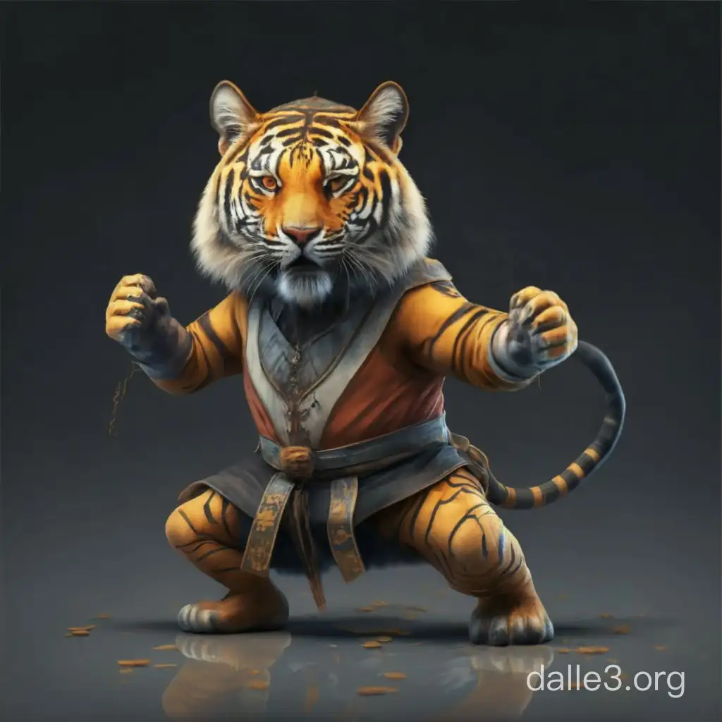 Dynamic Kung Fu Animal Poses Martial Arts Action Illustration | Dalle3 AI