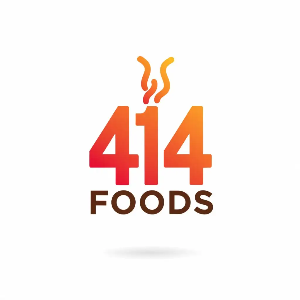 LOGO Design for 414 Foods Appetizing Typography with Minimalistic Food ...