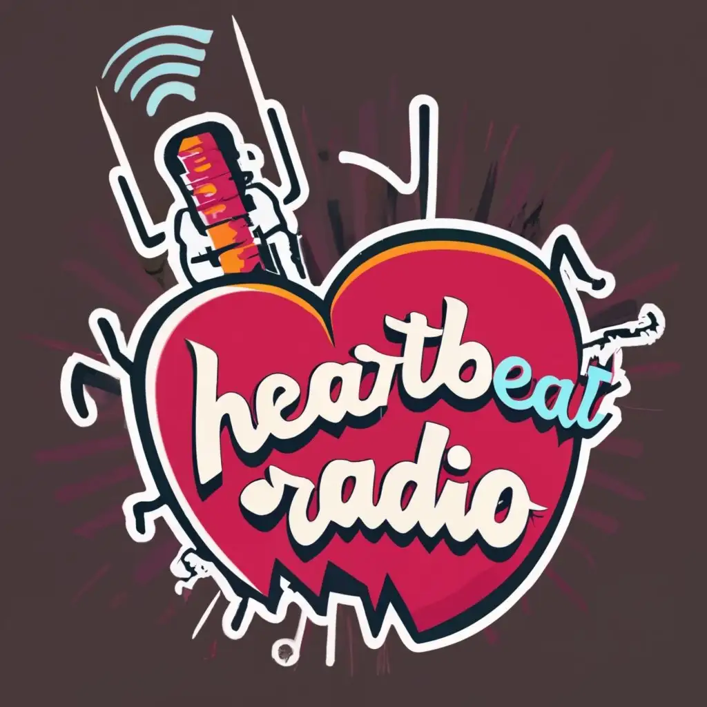LOGO Design For HB RADIO Vibrant Typography for the Heartbeat in ...