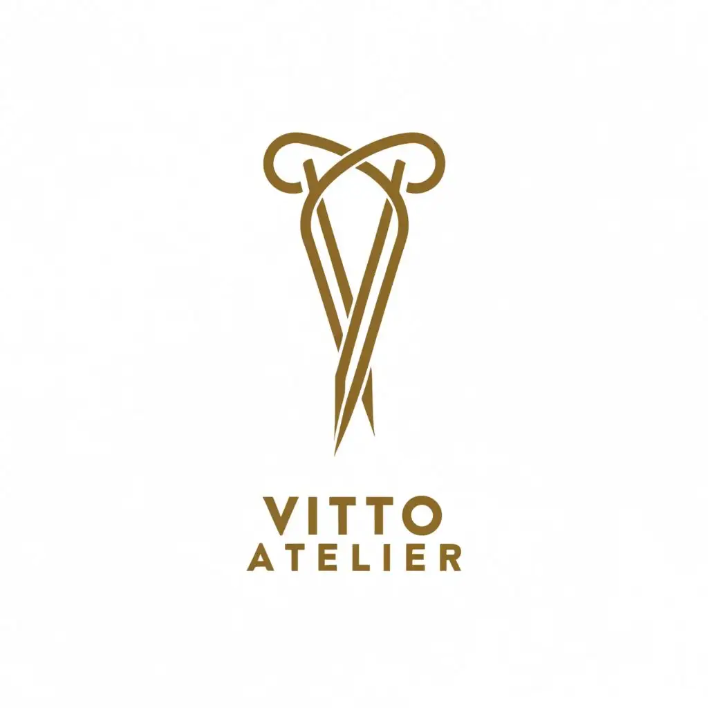 LOGO Design For Vitto Atelier Elegant Needle Thread and Leather Emblem ...