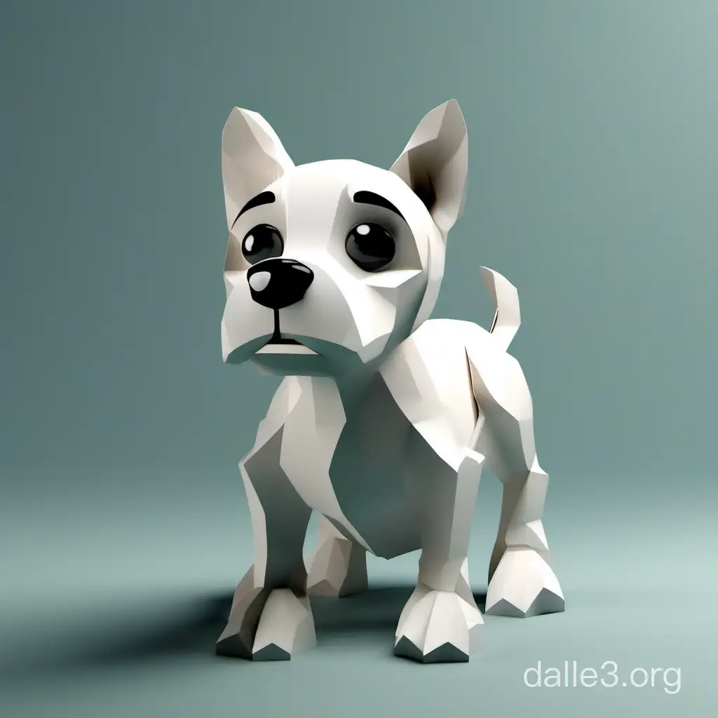Playful 3D Dog Render in a Vibrant Environment | Dalle3 AI