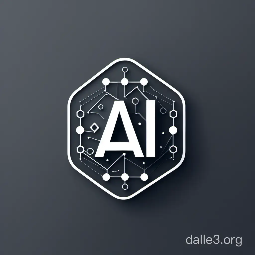 Minimalist AI Company Logo Design in Black and White | Dalle3 AI