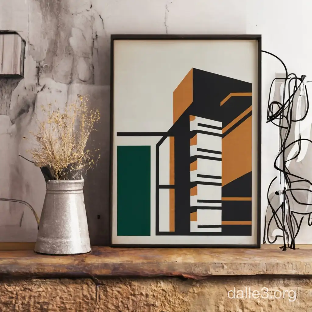 Modern Bauhaus Architecture Poster Design for Timeless Elegance | Dalle3 AI
