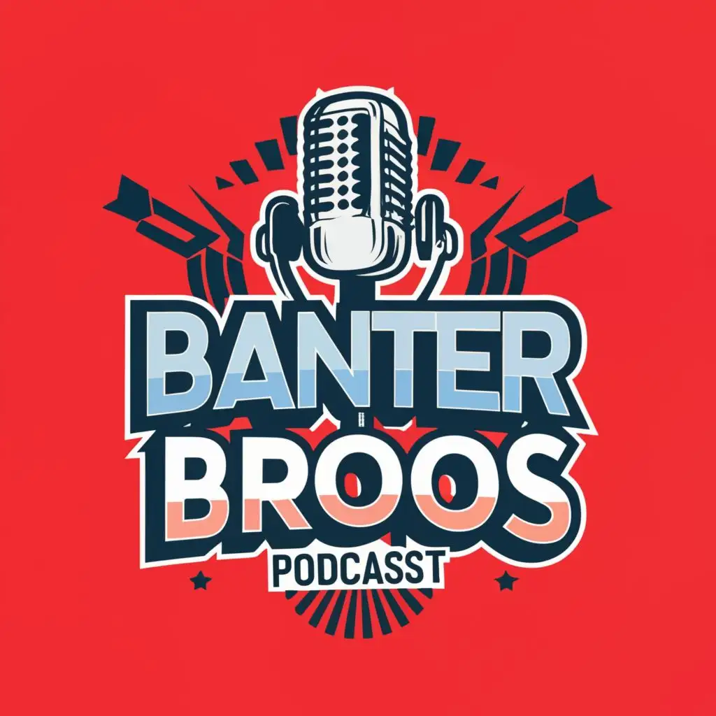 LOGO Design For Banter Bros Podcast Dynamic Microphone with Typography ...