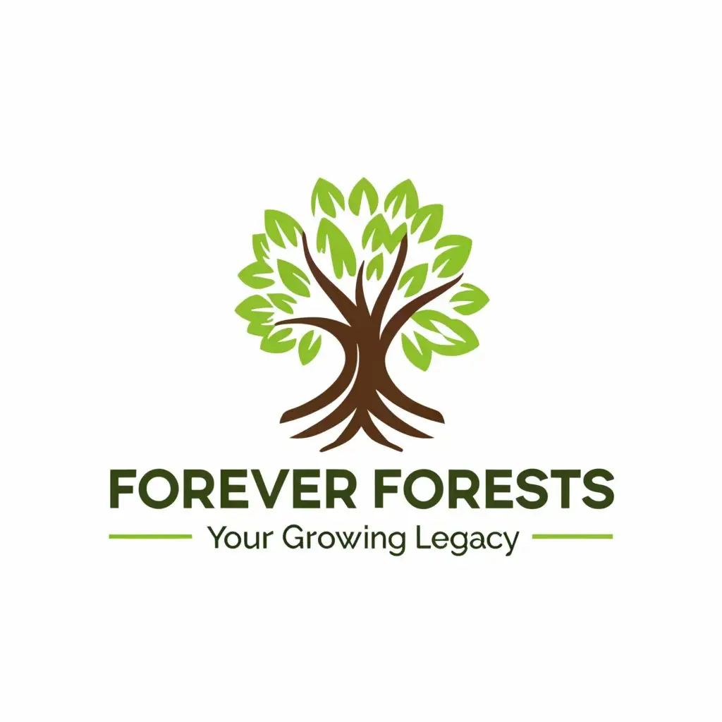 LOGO Design For Forever Forests Evergreen Legacy with Tree Symbol on ...