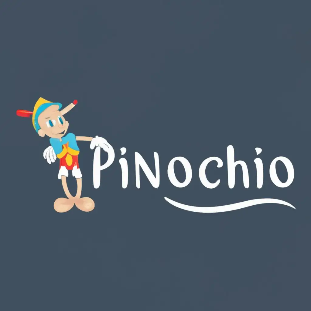 LOGO Design For Pinocchio Playful Typography for Entertainment Industry ...