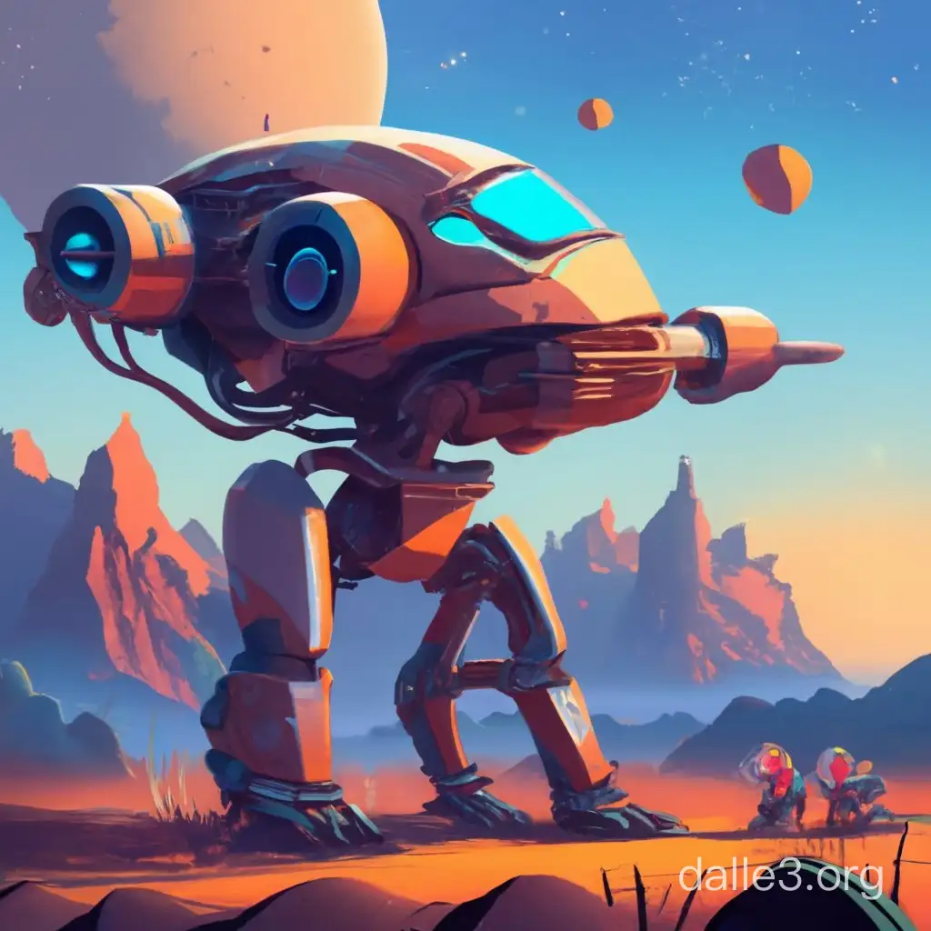 Mechanical Alien World Exploration | Dalle3 AI