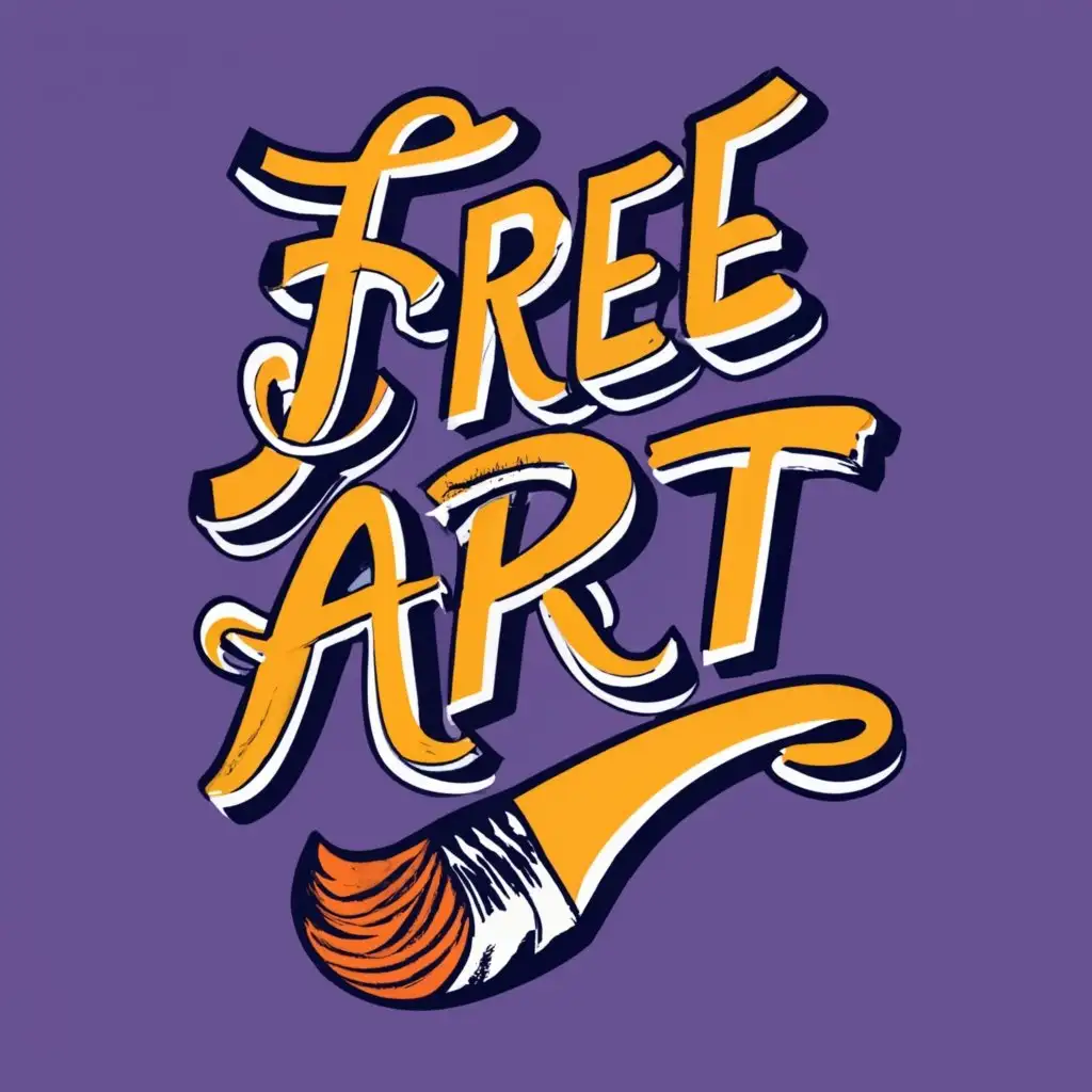 LOGO Design For Artistic Freedom Expressive Brush Strokes and Free ART ...