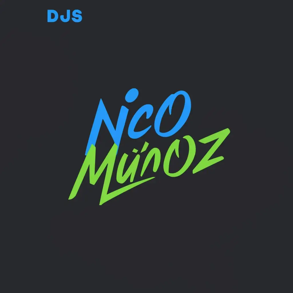 LOGO Design for Nico Muoz Bold Modern Typography in Electric Blue Neon ...
