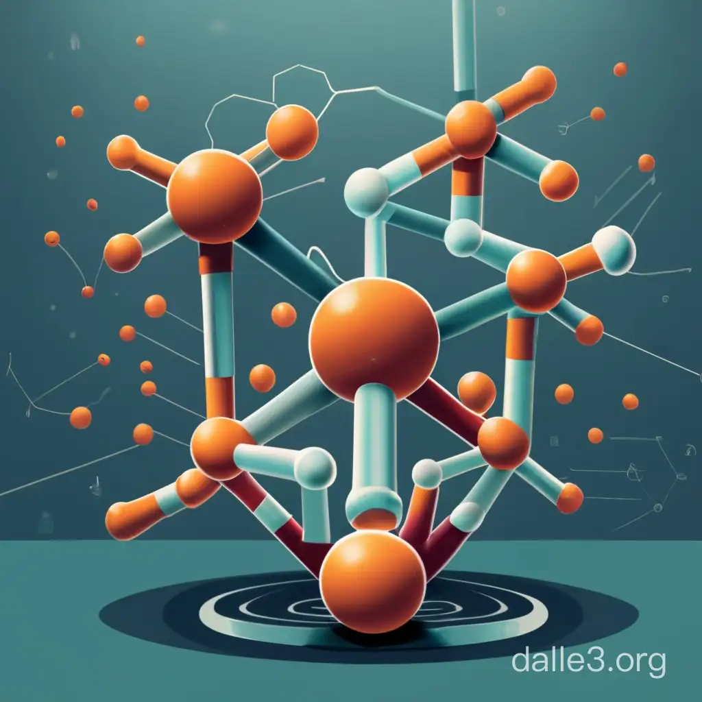 Vibrant Organic Chemistry Presentation Background with Molecules and ...