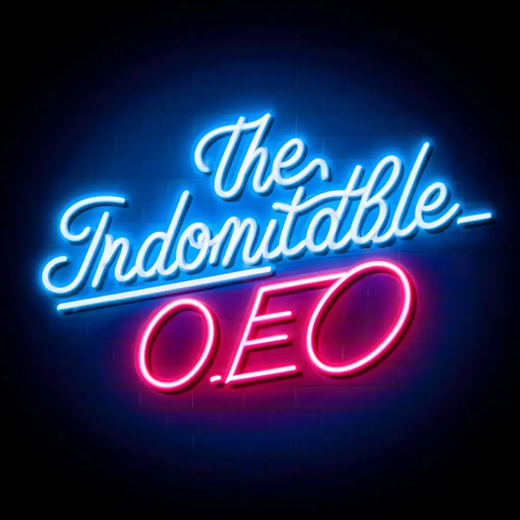LOGO Design for The Indomitable OEO Retro Neon Typography Inspired by ...