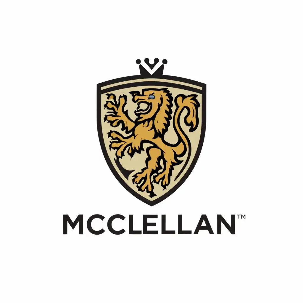 LOGO Design for McClellan Scottish Shield Emblem on a Clear Background ...